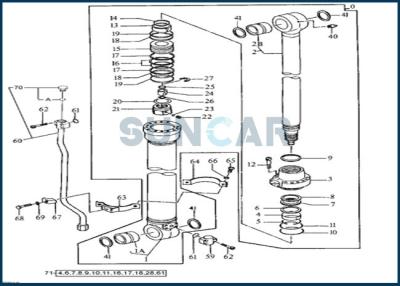 China DEERE 4369892 Arm Cylinder Seal Repair Service Kits for Excavator 490E for sale