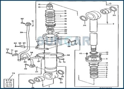 China DEERE 4660103 Boom Cylinder Seals Repair Kit for 600C 550LC for sale