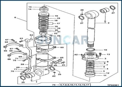China DEERE 4438696 Bucket Cylinder Seal Kit for Excavator 550LC for sale