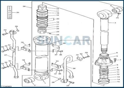 China DEERE AT192075 Arm Cylinder Seal Kit for Excavator 595D 590D for sale