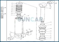 China DEERE 4240075 Stabilizer Cylinder Seal Kit Service Kit for 595D for sale