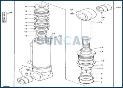 China DEERE 4240084 Blade Cylinder Seal Kit for Excavator 595D for sale