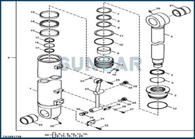 China DEERE FXB00001834 Counterweight Removal Device Cylinder Seal Kit for sale