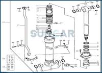 China DEERE 4364916 Super Long Front Arm Cylinder Seal Kit for 200CLC 200LC for sale