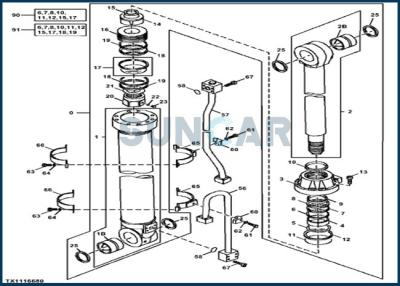 China DEERE 4700430 Arm Cylinder Seal Kit for 450LC 992ELC 450CLC for sale