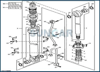 China DEERE 4700430 Arm Cylinder Seal Kit for 450LC 992ELC 450CLC for sale