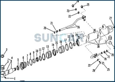 China DEERE AR105309 Excavator Boom Cylinder Seal Kit fits 690 690B 693B for sale