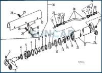 China DEERE AR105312 Excavator Bucket Cylinder Seal Kit fits 690 690B 693B for sale