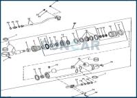 China RE15905 DEERE Replacement Boom Cylinder Service Kit fits Exavator 690B 740A for sale