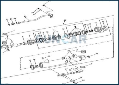 China RE15905 DEERE Replacement Boom Cylinder Service Kit fits Exavator 690B 740A for sale