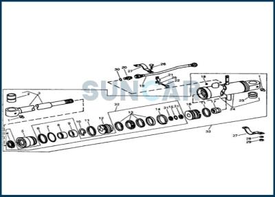 China RE12314 Replacement Crowd Cylinder Seal Kit For DEERE 690 693B for sale