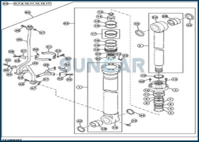 China 4660036 DEERE Boom Cylinder Seal Repair Kits for 750 800C for sale