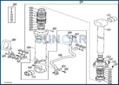 China AT194457 Boom Cylinder Seal Repair Kit for DEERE Excavator 790 for sale