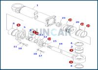 China 707-99-44520 7079944520 Steering Cylinder Service Kit For HD1200-1 Komatsu for sale