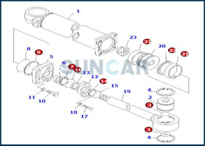 China 707-99-44520 7079944520 Steering Cylinder Service Kit For HD1200-1 Komatsu for sale