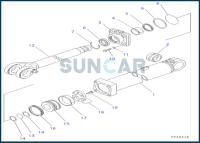 China 707-99-64040 7079964040 Lift Cylinder Seal Repair Kit For Wheel Loader KOMATSU for sale
