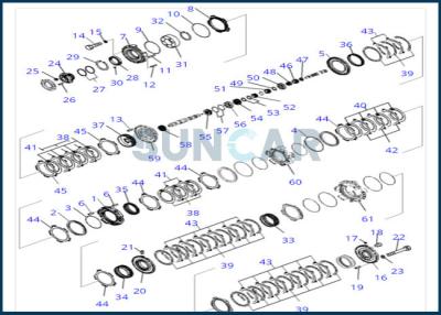 China 14Y-22-13270 14Y2213270 Gasket Seal Ring For Bulldozer Torque Converter And Transmission for sale