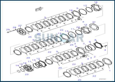 China 154-15-22811 1541522811 Gasket Seal Ring For Transmission Bulldozer D155A-2A for sale