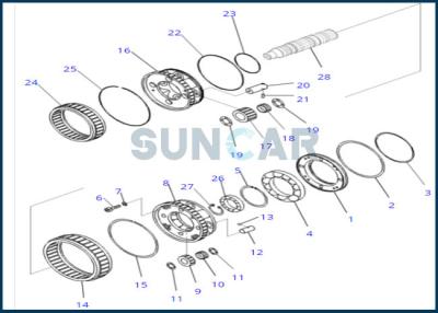 China 154-15-49260 1541549260 Gasket Seal Ring For Transmission KOMATSU BUlldozer D155A-6R for sale