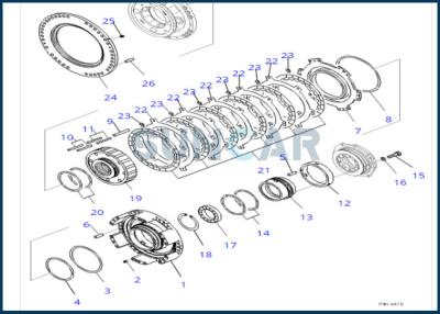 China 198-15-29280 1981529280 Gearbox Seal Ring For Transmission Bulldozer Wheel Loader KOMATSU for sale