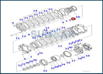 China 198-15-29210 1981529210 Ring Seal For KOMATSU Transmission WA800 D475A for sale
