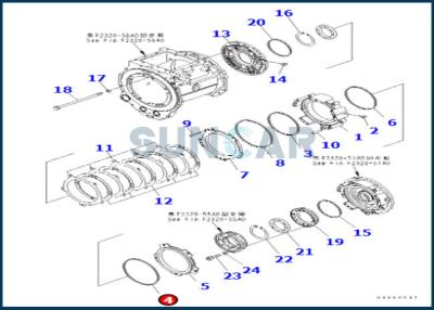 China 562-15-19220 5621519220 Seal Ring For Transmission KOMATSU WA500-7 D85EX-15EO for sale