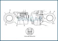 China CA9J2495 9J-2495 9J2495 URE Buffer Sealing Ring For C-A-T Wheel Loader for sale