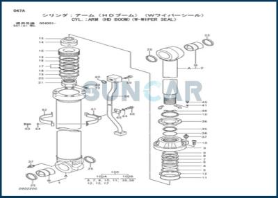 China 4614814 Boom Cylinder Seal Repair Kit Fits HITACHI ZX650H ZX850H for sale