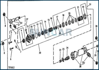 China AR105672 DEERE Bucket Cylinder Service Kit For Excavator 890A for sale
