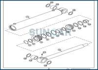 China 4705345 DEERE Boom Swing Cylinder Seal Kit Fits 50D Excavator for sale