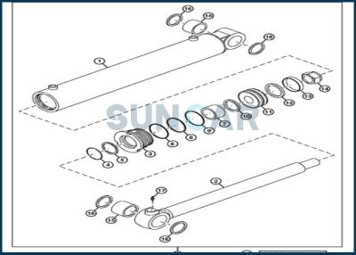 China 4705345 DEERE Boom Swing Cylinder Seal Kit Fits 50D Excavator for sale