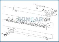 China FYD00000072 Arm Cylinder Seal Repair Kit Fits DEERE 50D 50G for sale