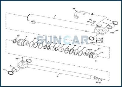 China FYD00000072 Arm Cylinder Seal Repair Kit Fits DEERE 50D 50G for sale