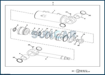 China FYD00000075 DEERE Blade Cylinder Seal Repair Kit Fits 50D 50G for sale