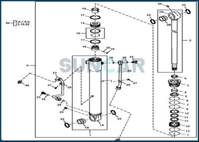 China 4687559 DEERE Boom Cylinder Service Kit Fits Excavators 60D for sale