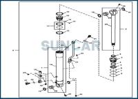 China 4652380 Bucket Cylinder Service Kit Fits DEERE 60D After Market for sale