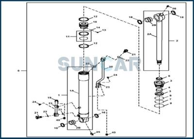 China 4652380 Bucket Cylinder Service Kit Fits DEERE 60D After Market for sale