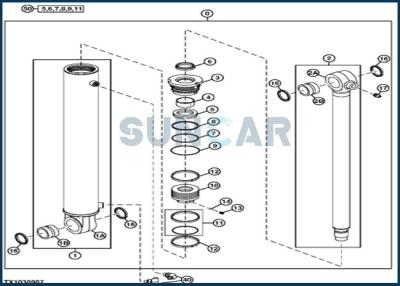 China 4687561 Boom Swing Cylinder Seal Repair Kit For DEERE 60D for sale