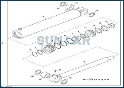 China FYD00003973 DEERE Boom Swing Cylinder Service Kit For Excavtor 60D for sale