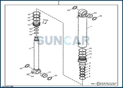 China FYD00003234 DEERE Boom Swing Cylinder Seal Kit For 60D 60G for sale