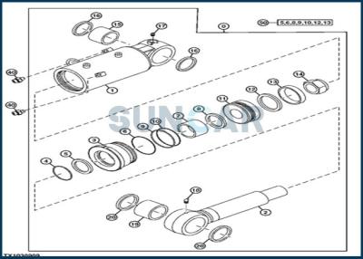 China 4687562 DEERE Blade Cylinder Seal Repair Kit For 60D Excavator for sale