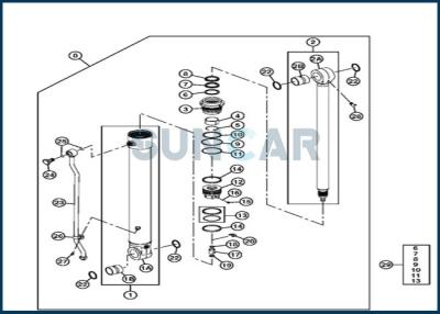 China 4464985 DEERE Arm Cylinder Seal Repair Kit For 75D 85D 75C 80C for sale