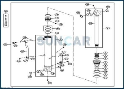 China 4464986 Bucket Cylinder Seal Repair Kit Fits DEERE 75D 85D 75C 80C for sale