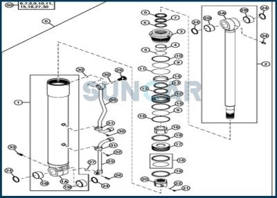 China 4663491 Boom Cylinder Seal Kit Fits Hitachi Boom Cylinder ZX70-3 ZX70-3-HCME ZX75U for sale