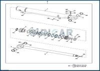 China FYD00000077 Arm Cylinder Seal Kit Fits DEERE Excavator Arm Cylinder 75D 85D for sale