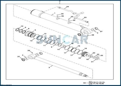 China FYD00000076 DEERE Boom Cylinder Seal Kit Fits 85D Excavators for sale