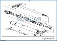 China FYD00006231 Boom Cylinder Service Kit Fits DEERE Excavators Boom Cylinder Compoment 85G for sale