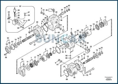 China VOE14577807 Hydraulic Main Pump Seal Repair Kit Fits K3V140DT EC290B for sale