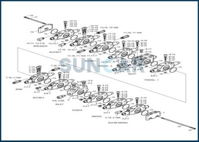 China 420-00427AKT 42000427AKT Control Valve Seal Repair Kit Fits SOLAR 55W-V for sale