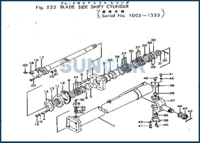 China 233-71-00150 2337100150 Blade Side Shift Cylinder Seal Kit For GD31-1 KOMATSU for sale